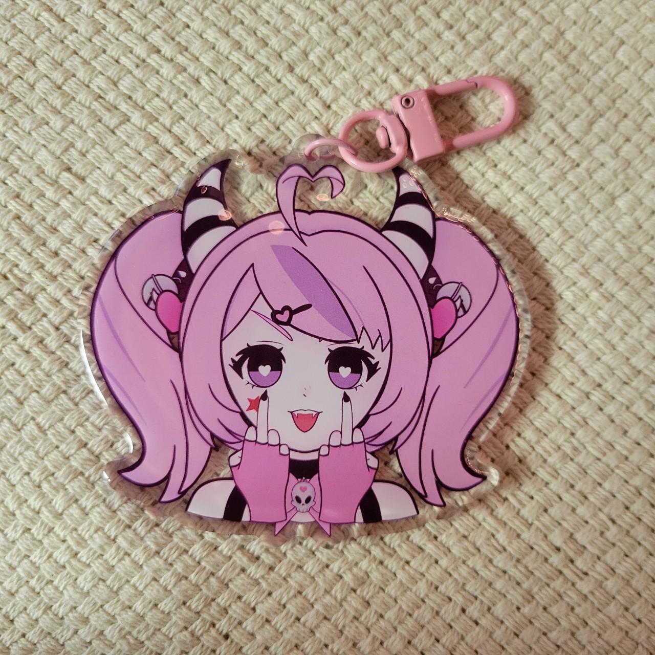 Ironmouse Acrylic Keychain ☆Art by me ☆Left over... - Depop