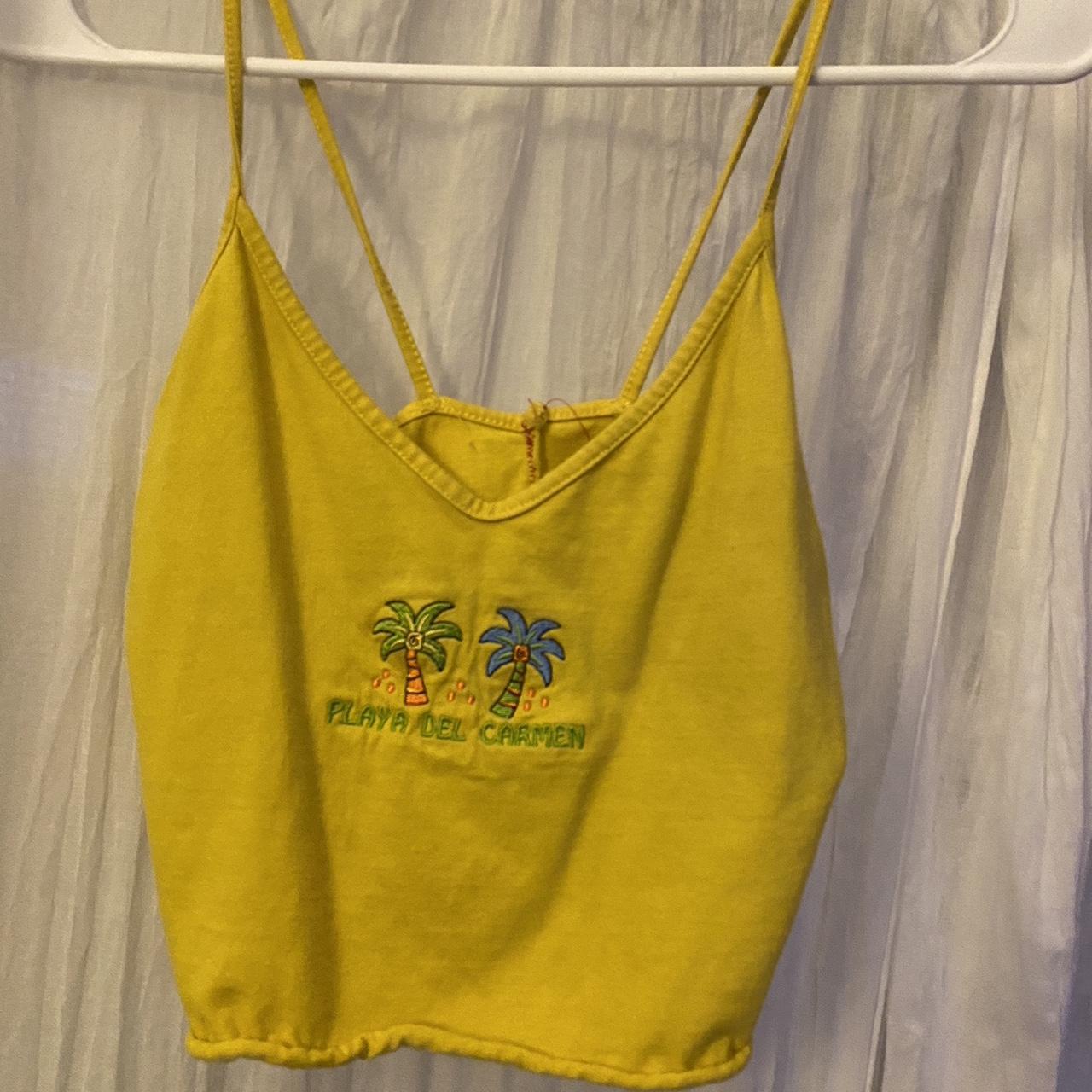 Playa Del Carmen up cycled cropped tank - Depop