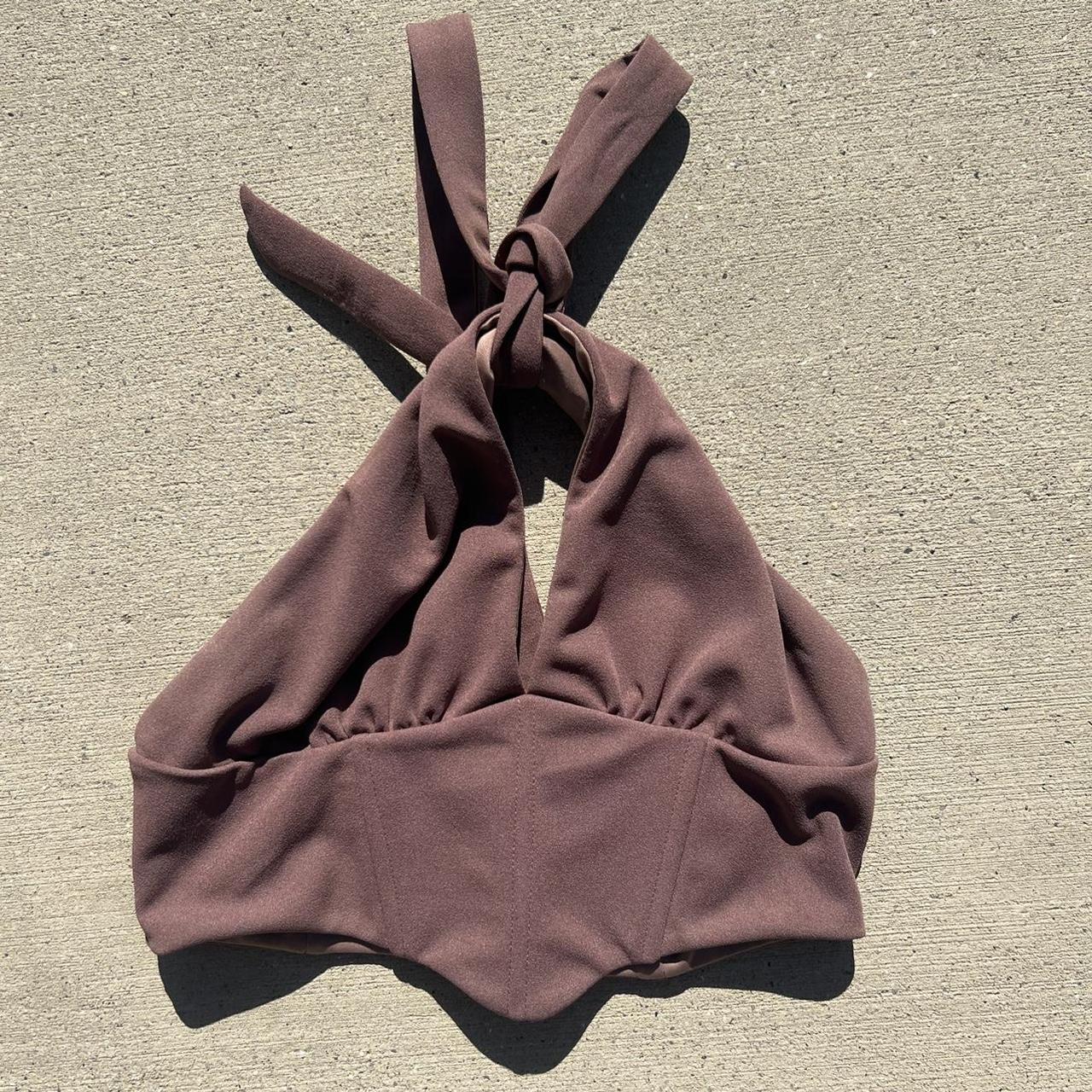 WhiteFox Boutique Bustier halter top Size large... - Depop