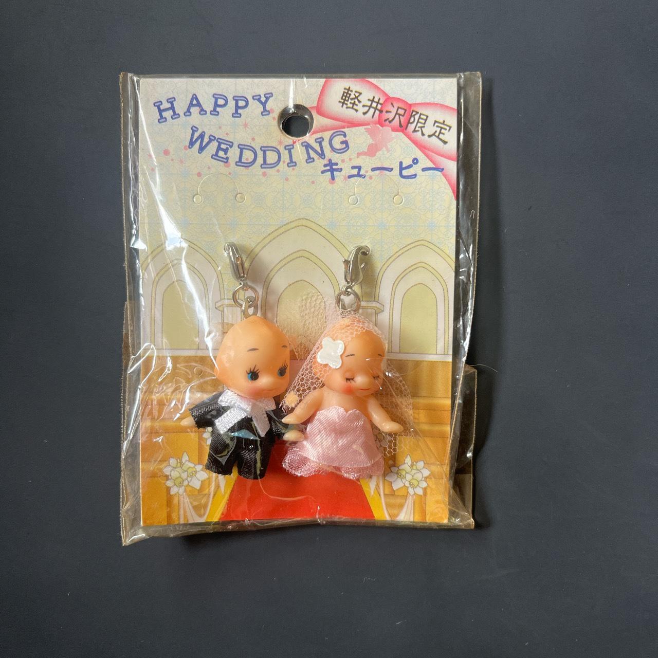 SUPERR Kawaii Kewpie keychain: happy wedding set 🖤🤍... - Depop