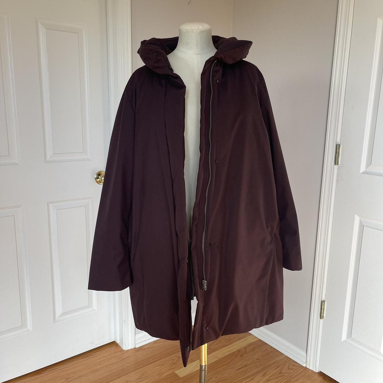 purple uniqlo winter jacket coat parka with padding.... - Depop