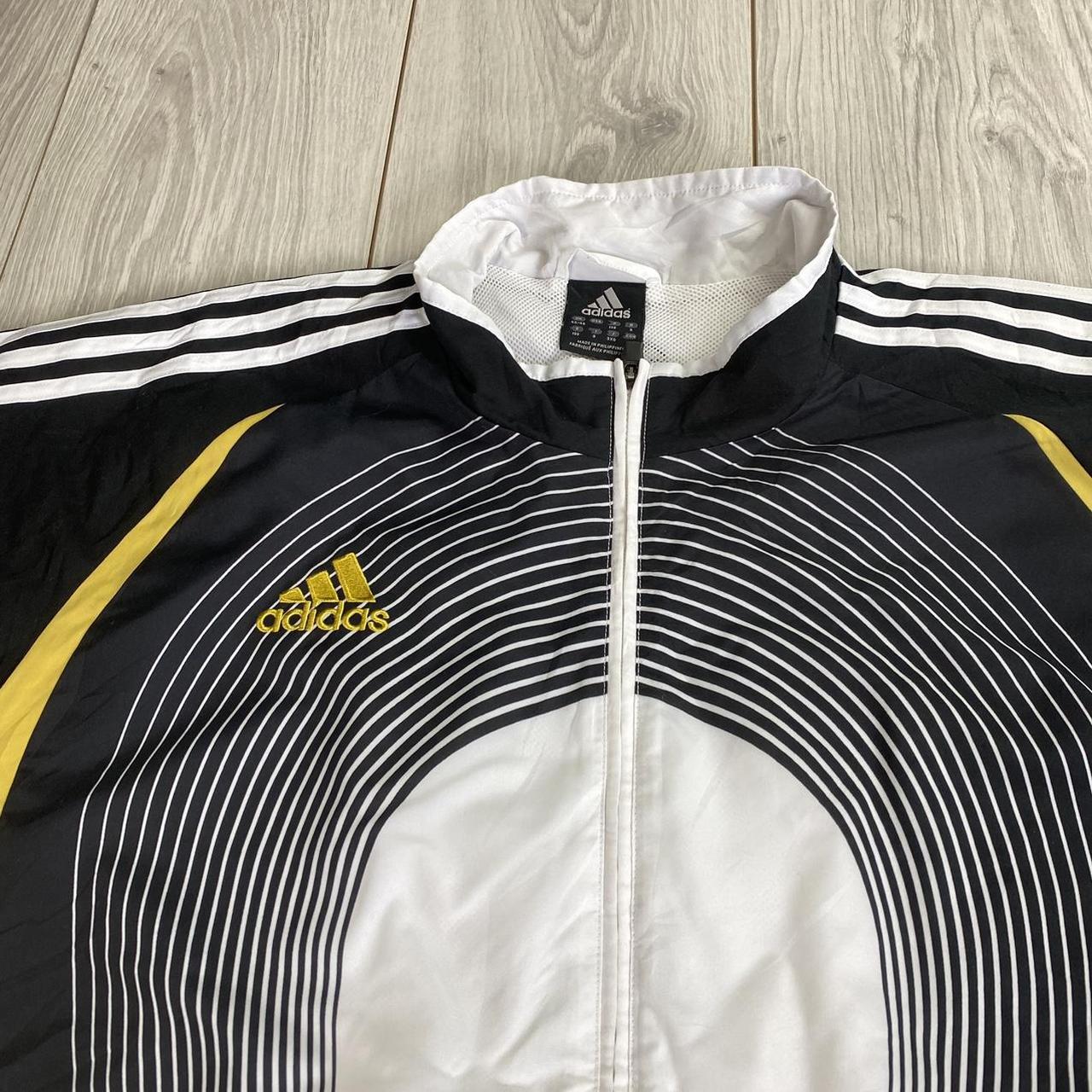 Vintage 00’s Adidas Track Jacket White/Black Mens... - Depop