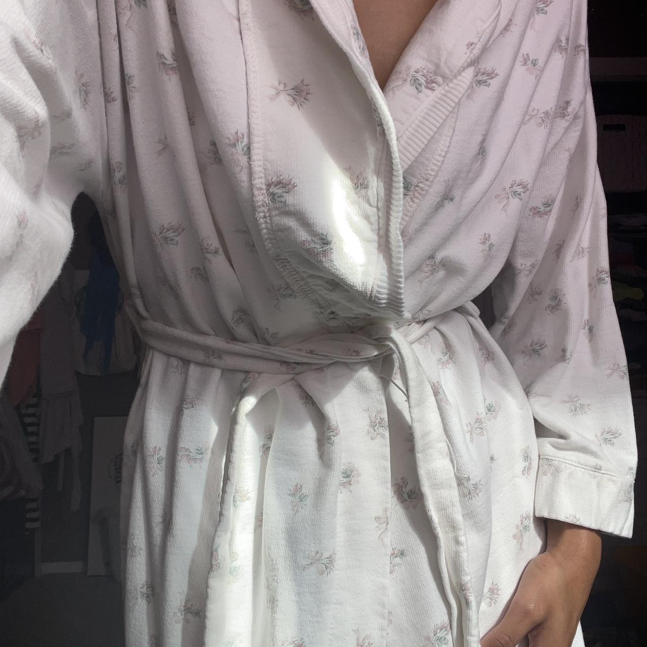 The cutest long white floral robe😭🤍🌷it’s giving... - Depop