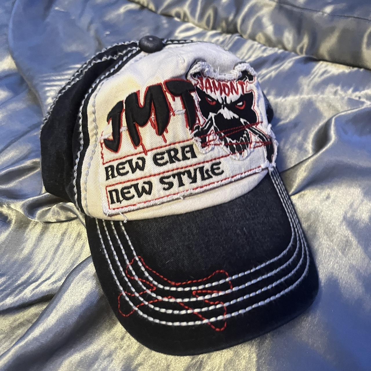 Men's Black and Red Hat | Depop