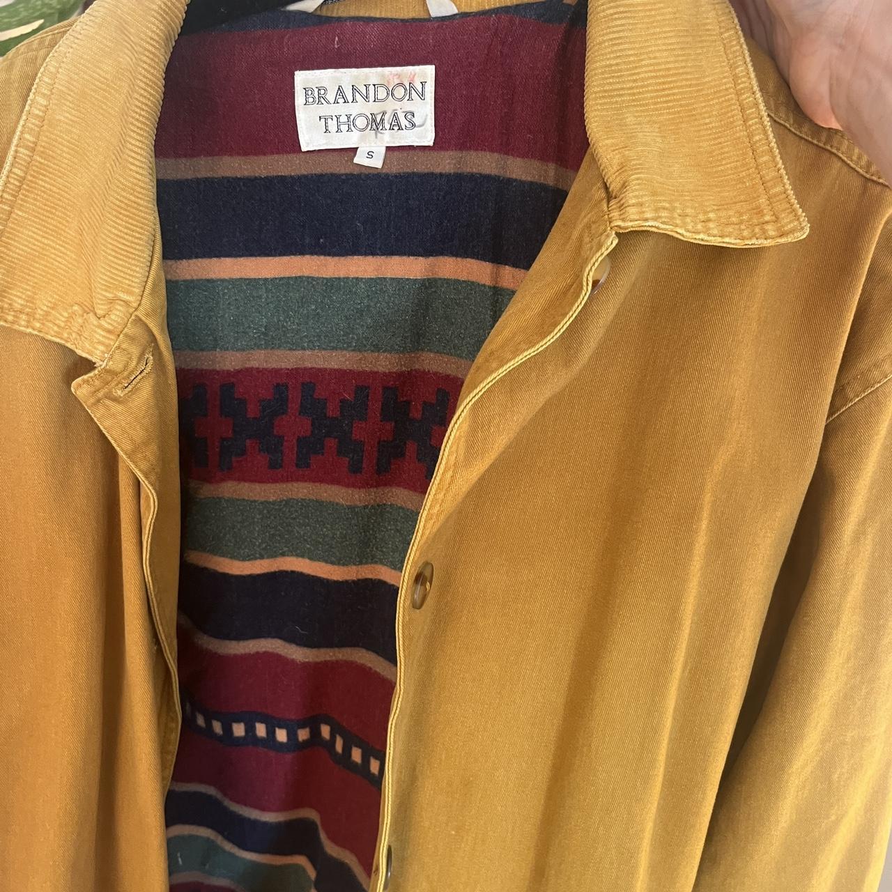 Super cute Mustard Yellow Jacket! Interior has a fun... - Depop