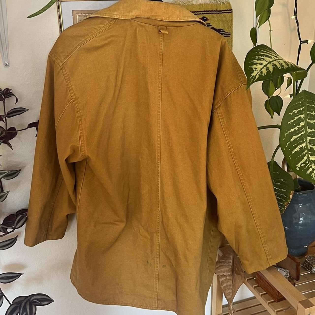 Super cute Mustard Yellow Jacket! Interior has a fun... - Depop