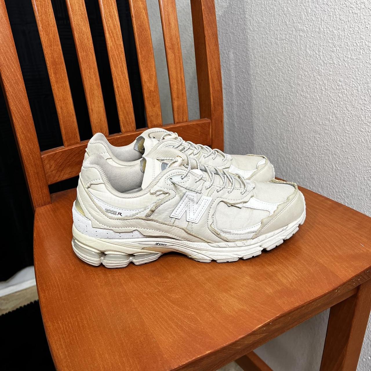 New Balance 2002R Protection Pack cream and white... - Depop