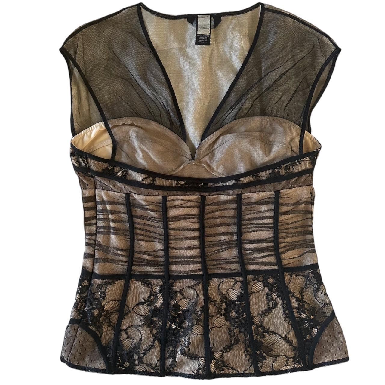 Moda International Black Corset Lace Top The micro... - Depop