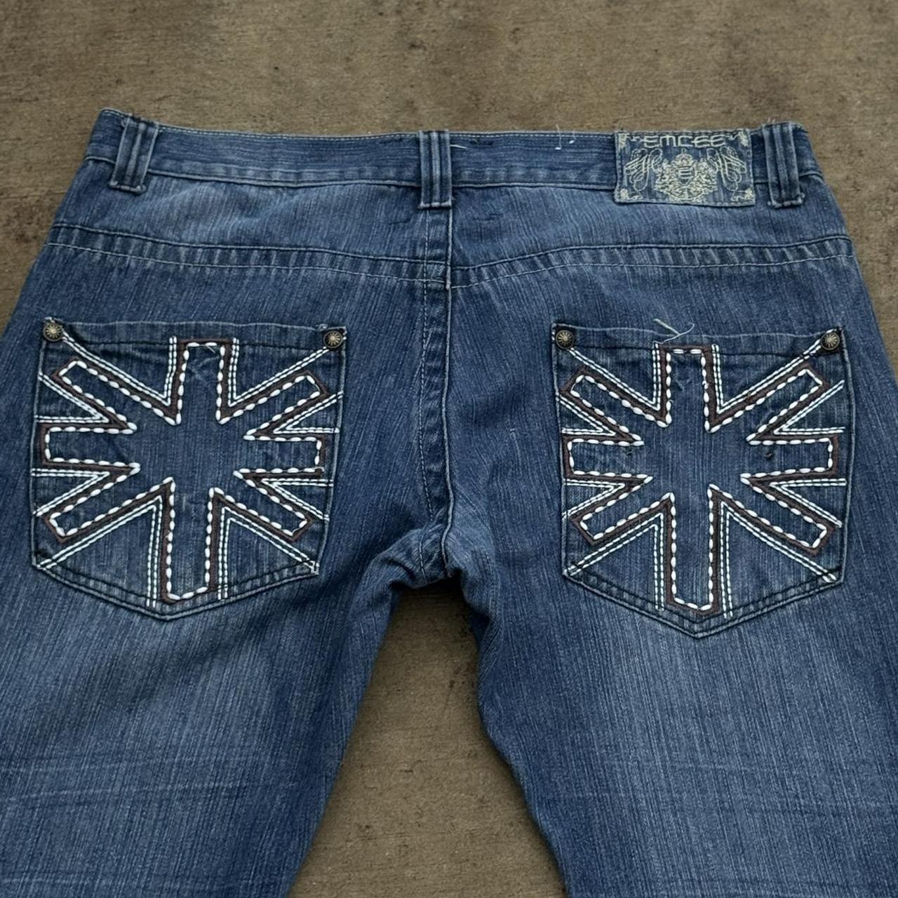 Vintage Y2K Emcee Evisu London Jeans Beautiful wash... - Depop