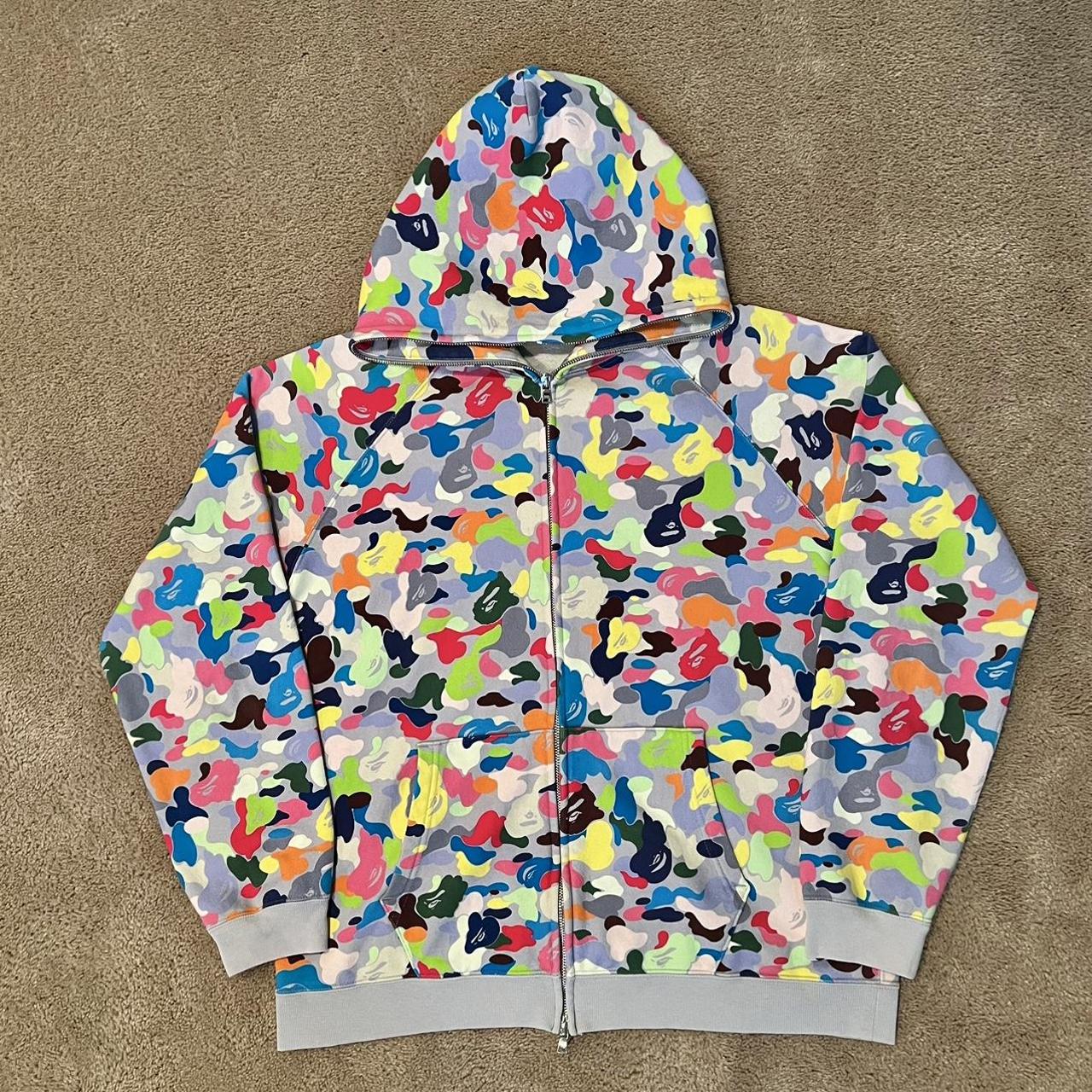 OG Bape Full Zip Hoodie Multi Camo A Bathing Ape... - Depop