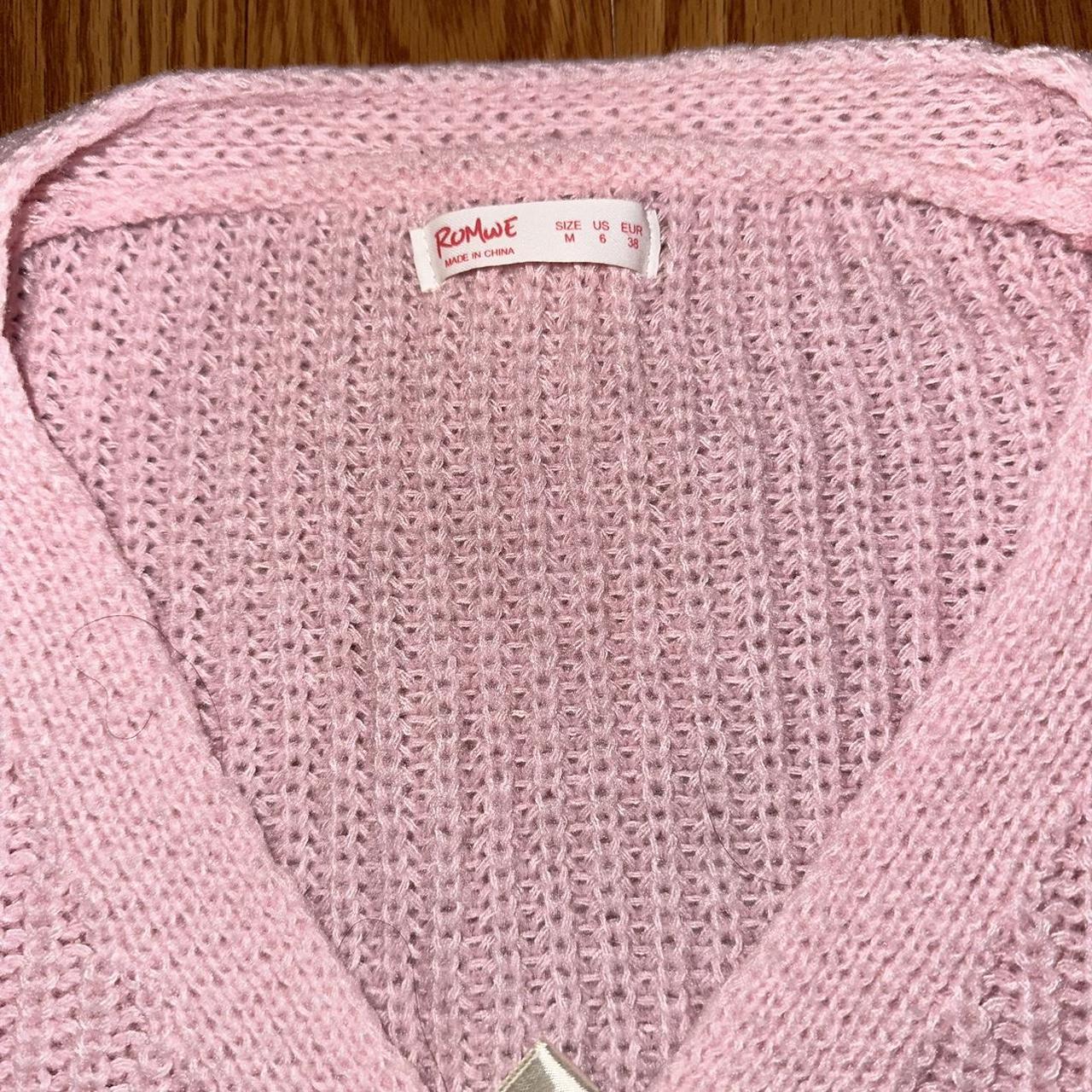 Pink coquette cardigan. Cardigan has bow and pockets... - Depop