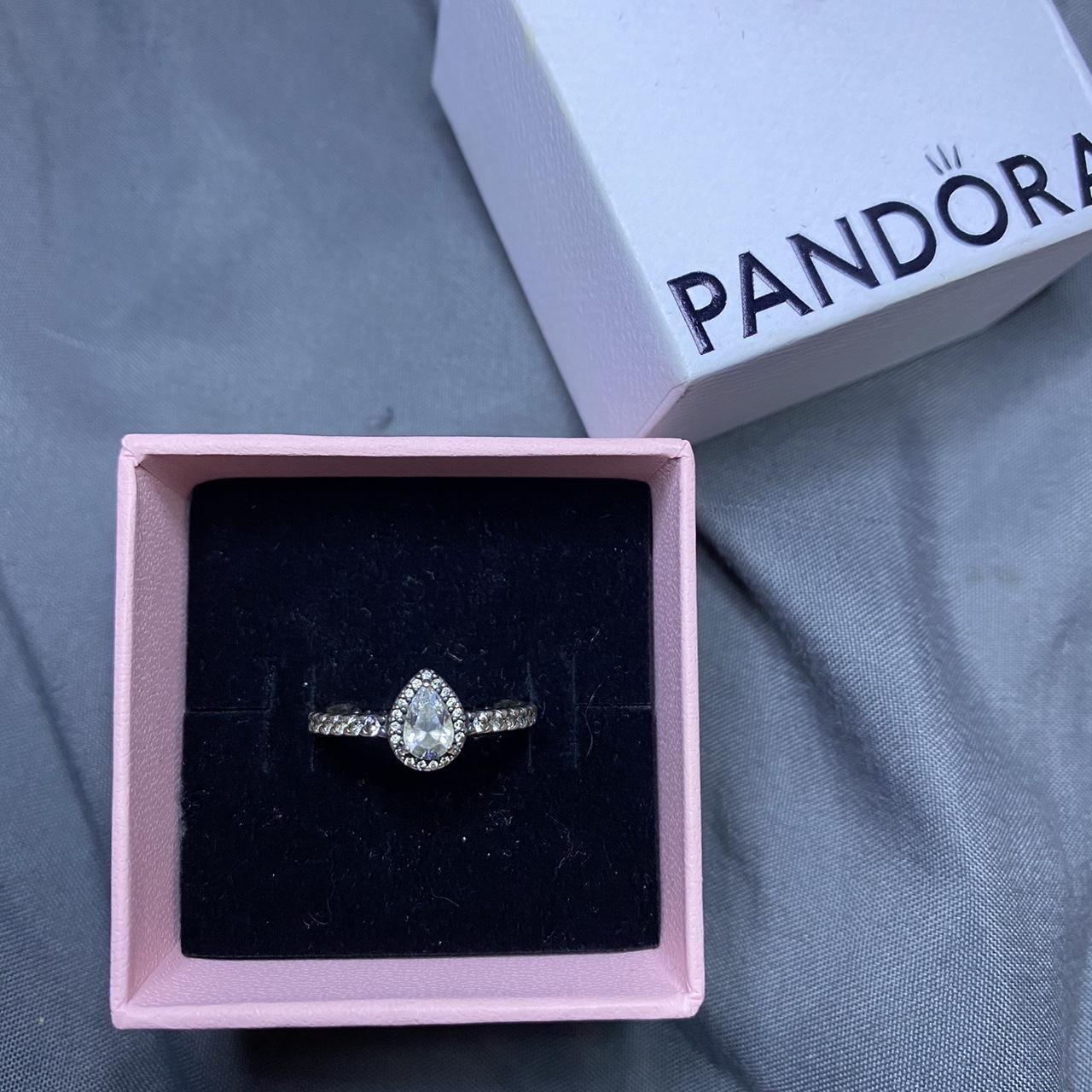Pandora classic teardrop ring size 5 #jewelry... - Depop