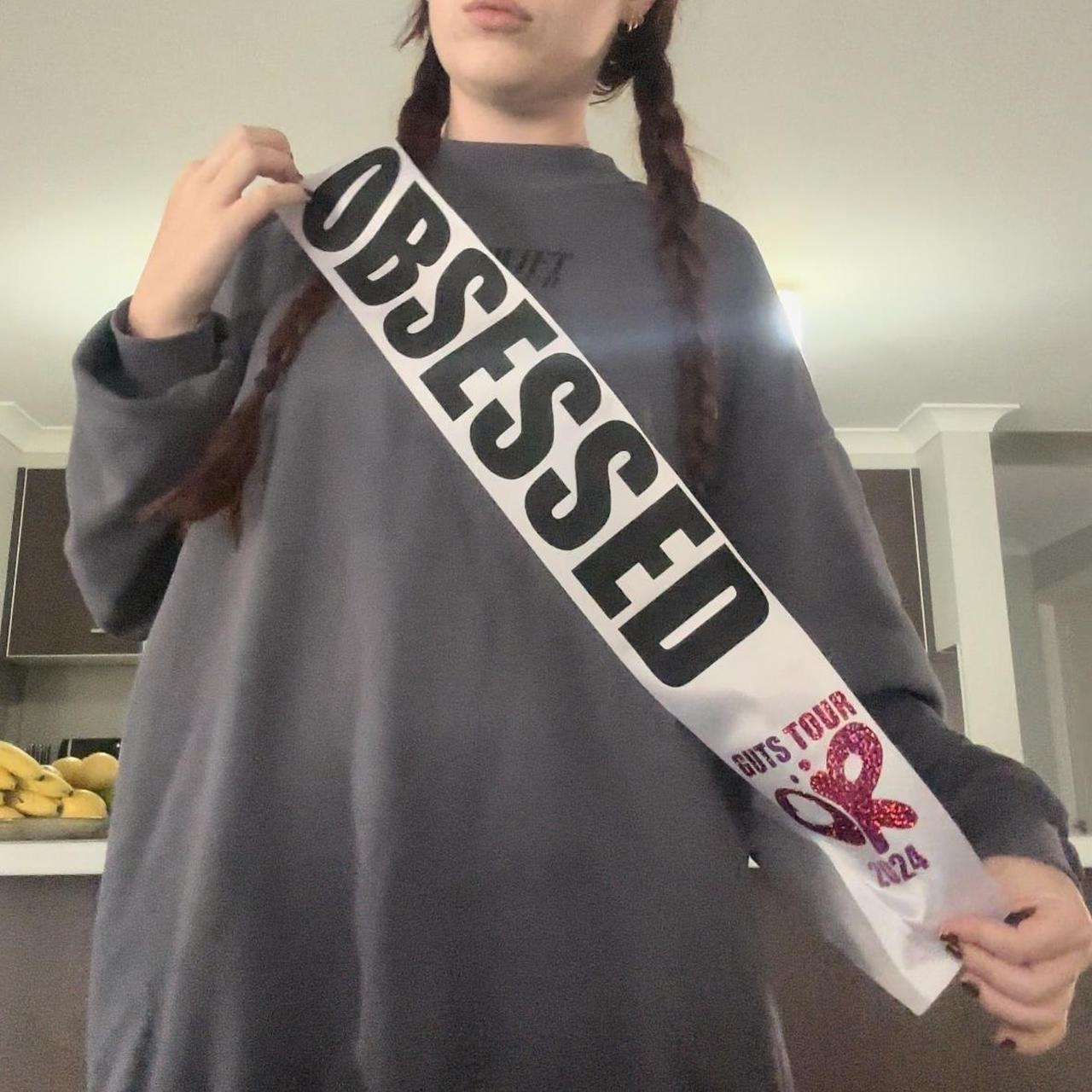 Customisable Olivia Rodrigo Obsessed Inspired Sash Depop