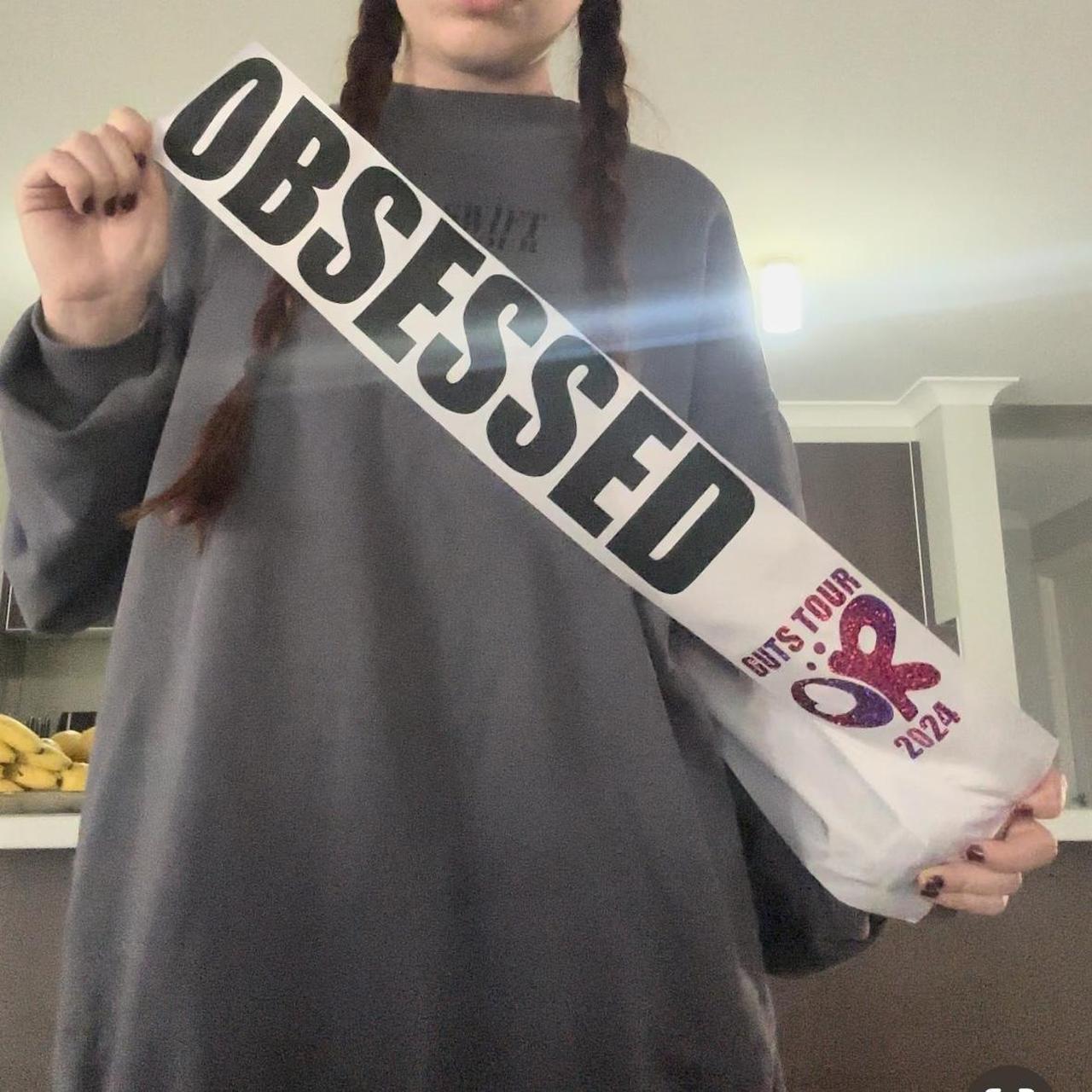 Customisable Olivia Rodrigo Obsessed Inspired Sash Depop
