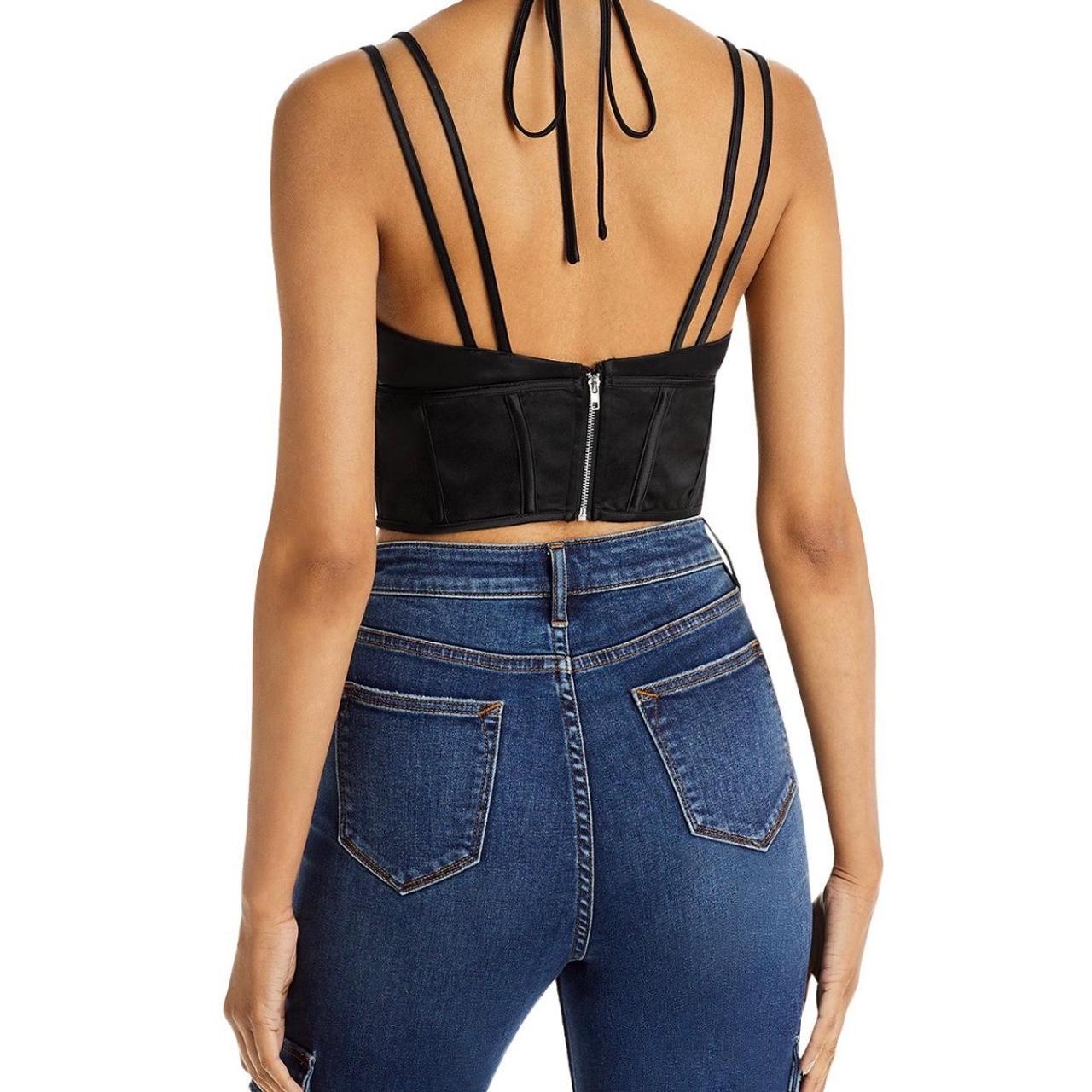 Aqua Halter Bustier Top — NWT Color: Black Size:... - Depop