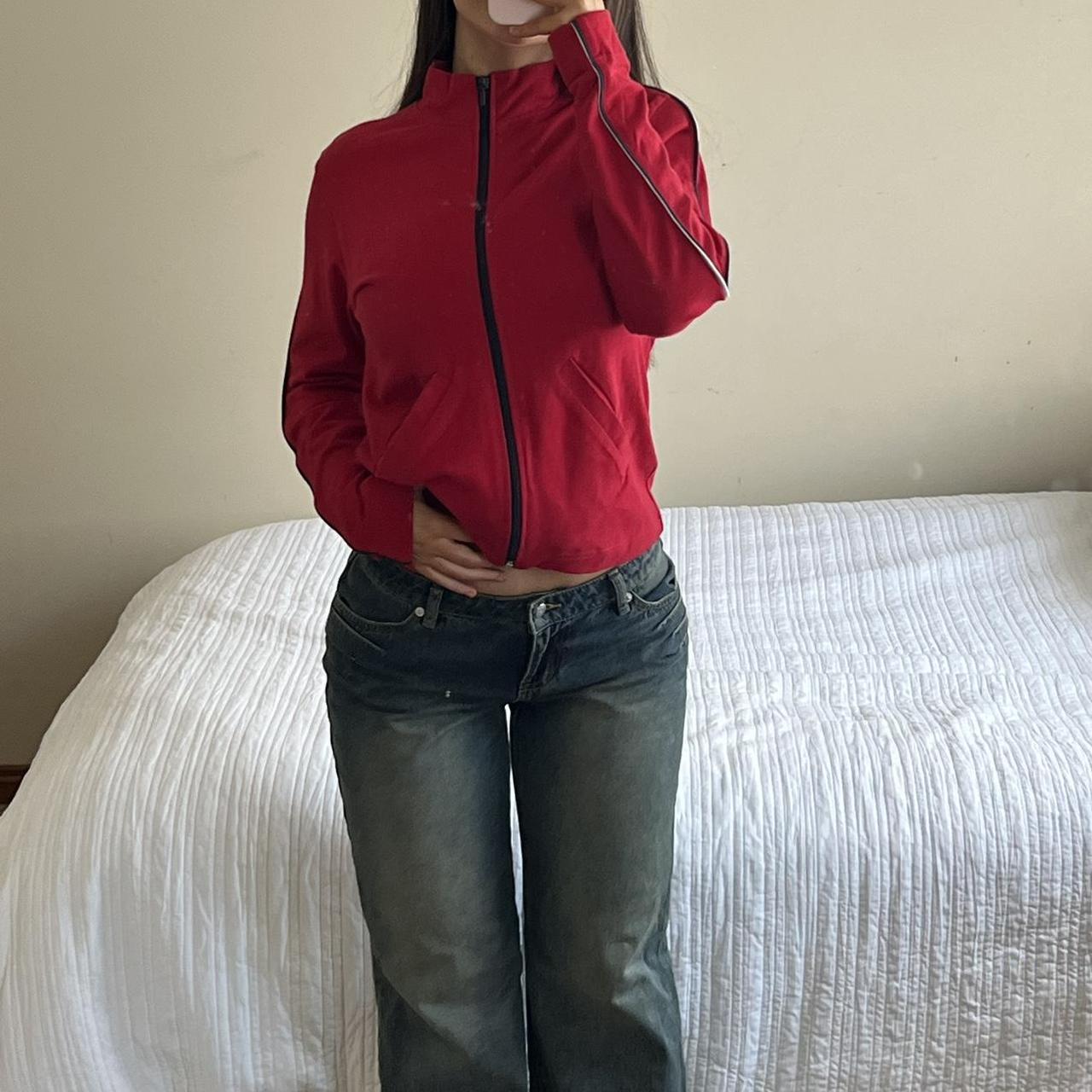 2000s jacket Y2k zip up skater jacket ⭐️ super cute... - Depop