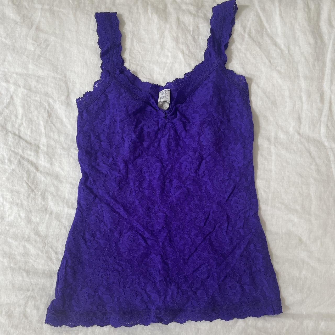hanky panky purple lace tank top - Depop