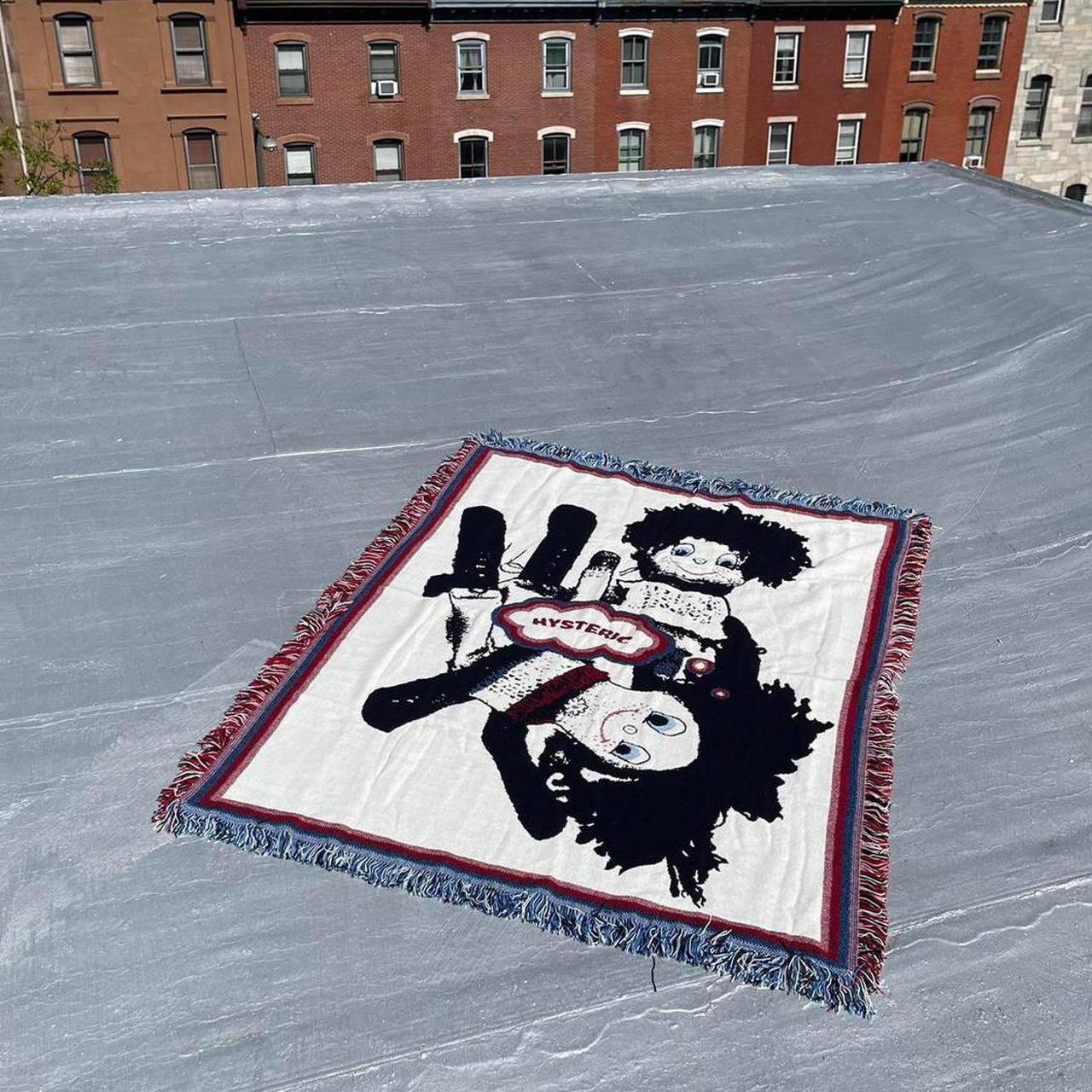 HYSTERIC GLAMOUR knit ragdoll blanket, has light... - Depop