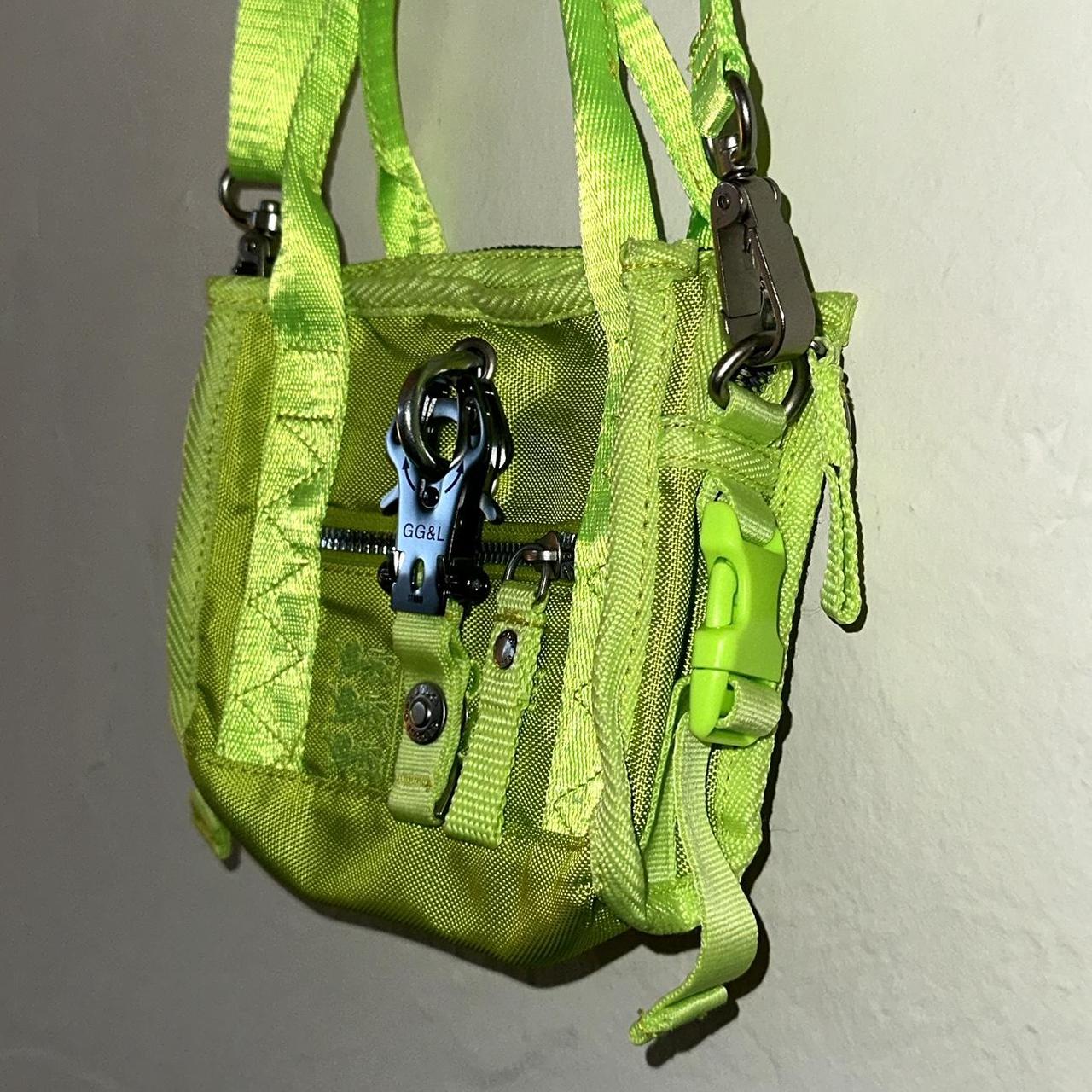 GG&L mini bag in neon green features branded... - Depop
