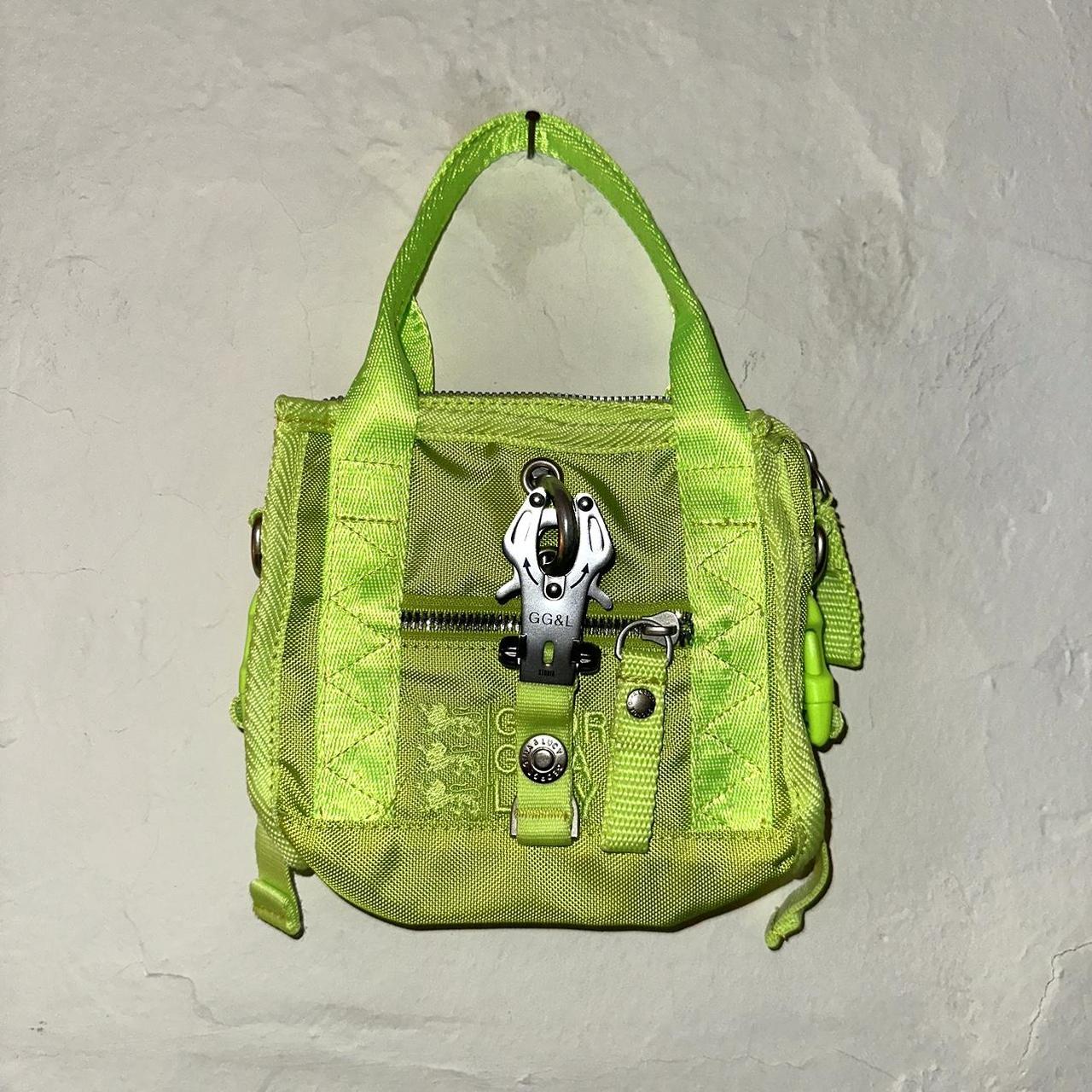 GG&L mini bag in neon green features branded... - Depop