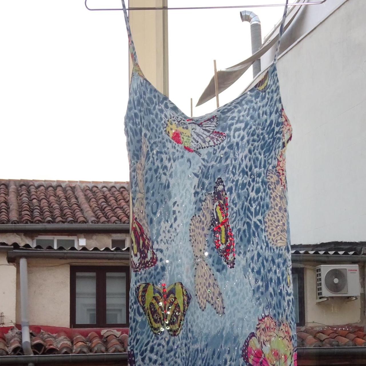 early 2000s y2k euro maxi dress with embellished... - Depop