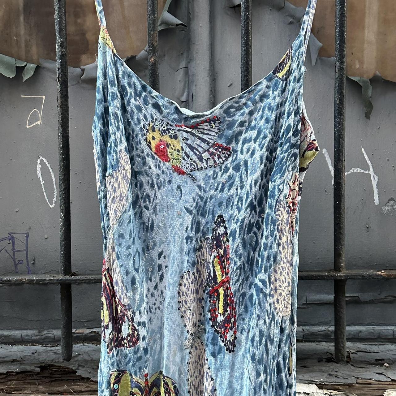 early 2000s y2k euro maxi dress with embellished... - Depop