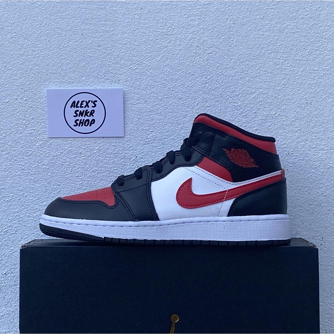 Jordan 1 Mid Fire Red GS 🔥 UK3 in stock UK4 in... - Depop