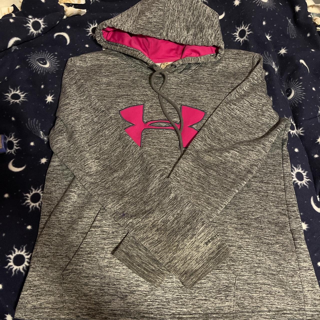 Grey and pink under armour hoodie store