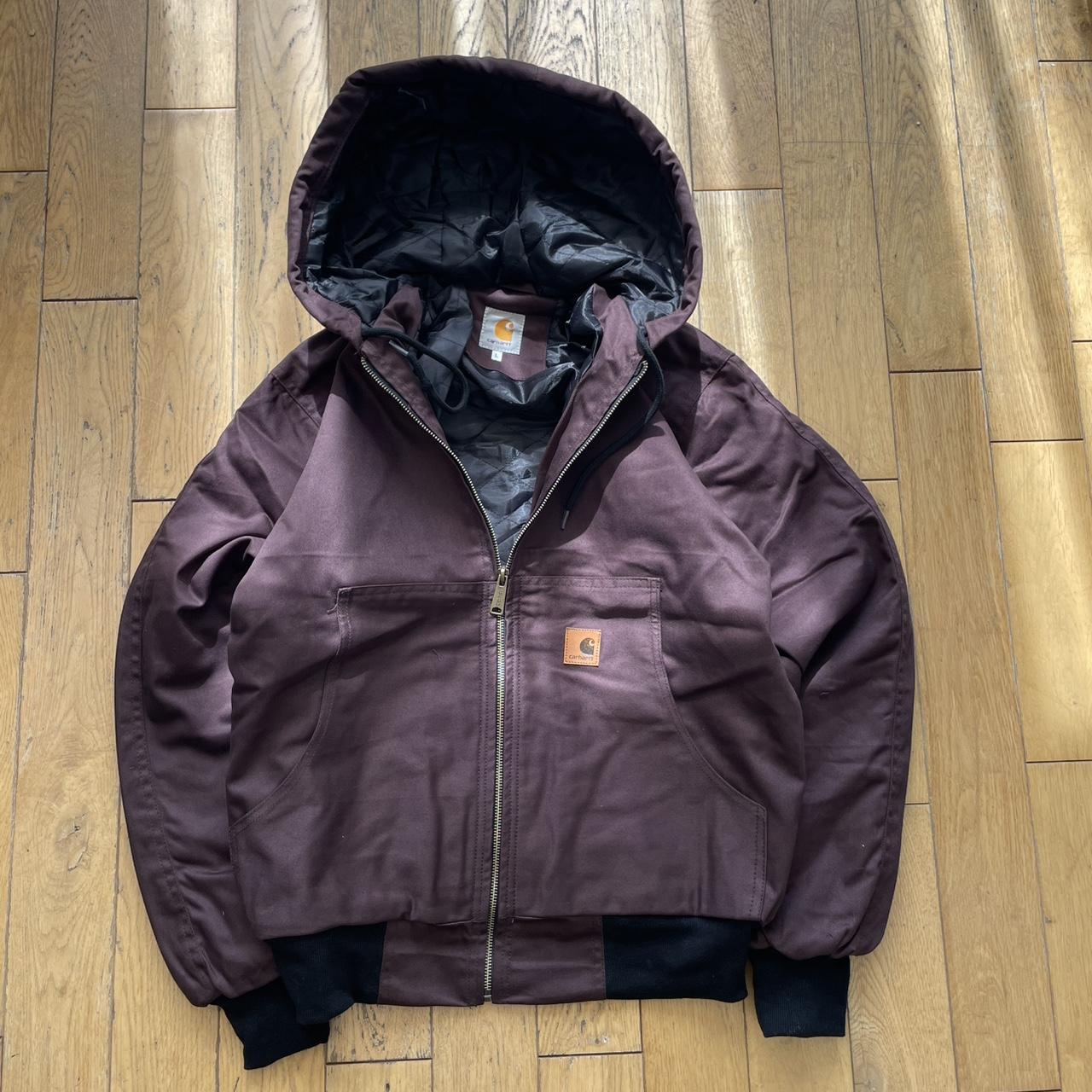 dark brown carhartt rework jacket this piece is made... | Depop