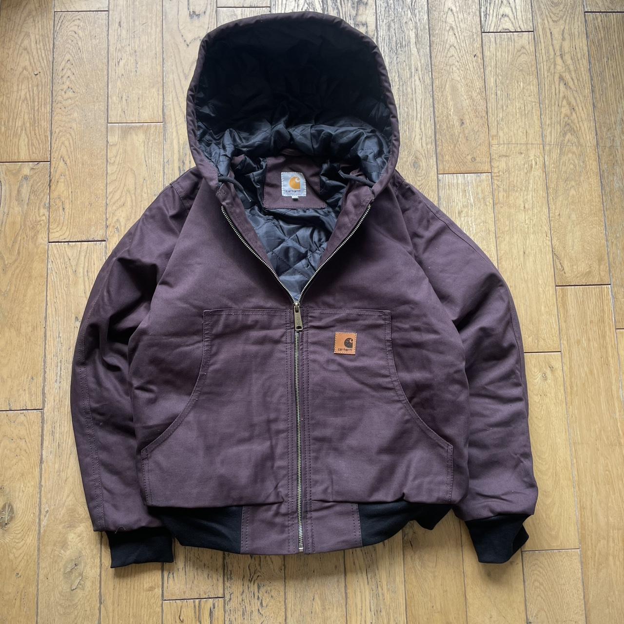 dark brown carhartt rework jacket this piece is made... | Depop
