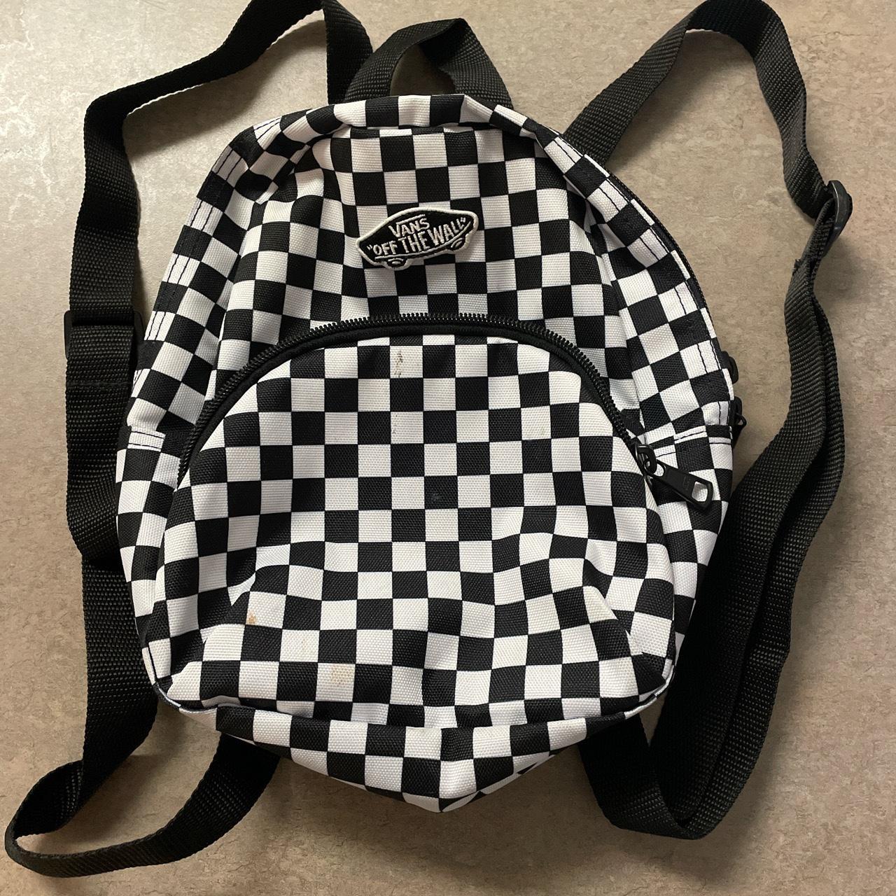 Vans checkerboard mini backpack purse. Like new... - Depop
