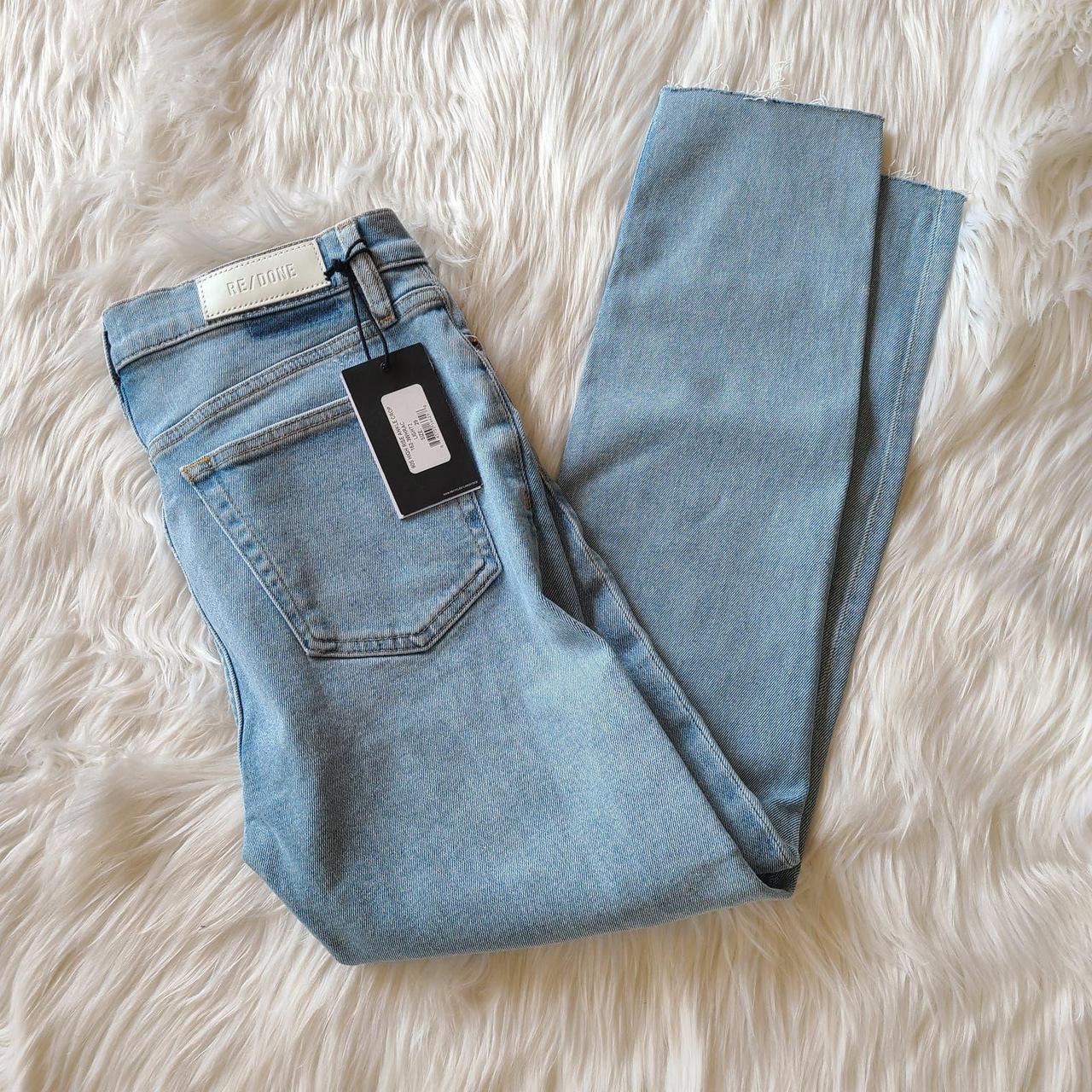 REDONE 90's High Rise Ankle Crop Skinny Jean Light... - Depop