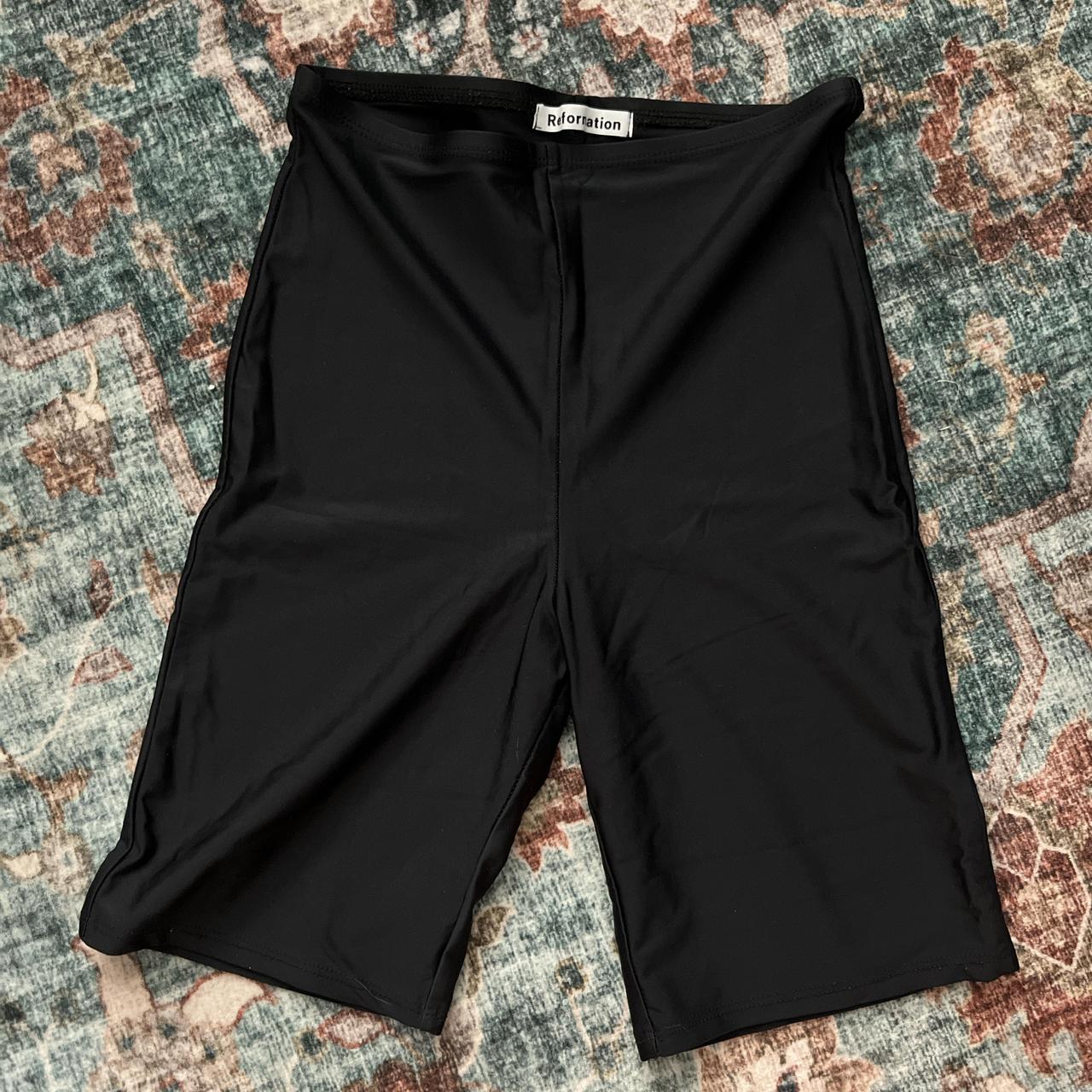 Reformation Shiny Bike Shorts Size small Excellent... | Depop
