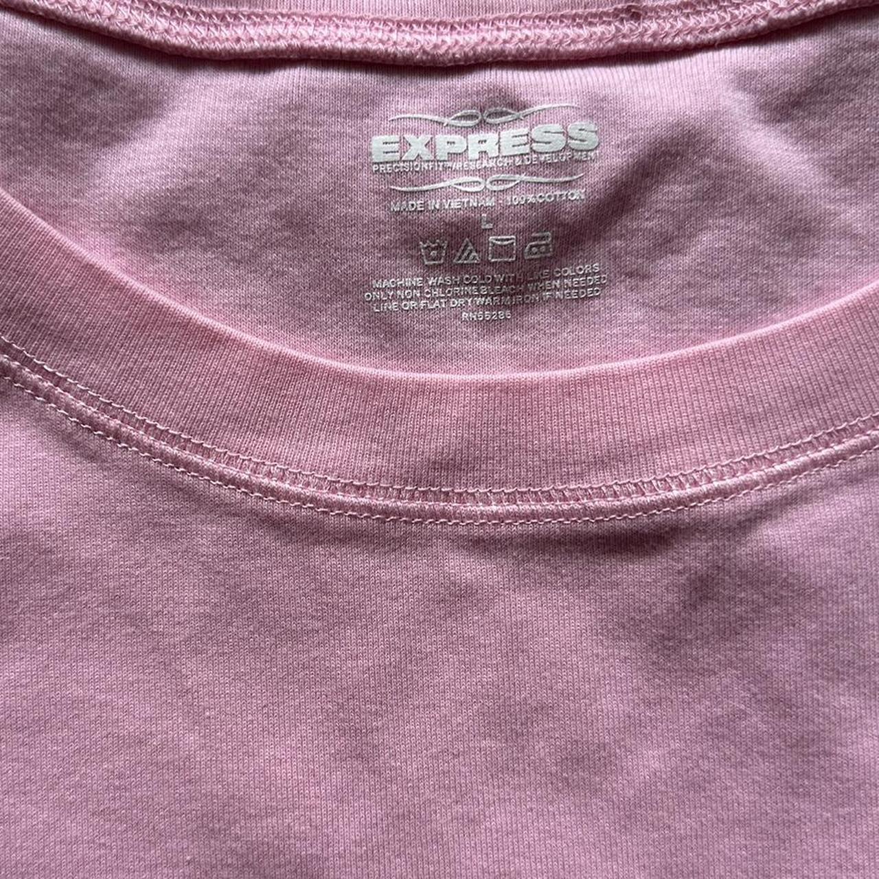 Vintage pink Express slightly over the shoulder top... - Depop
