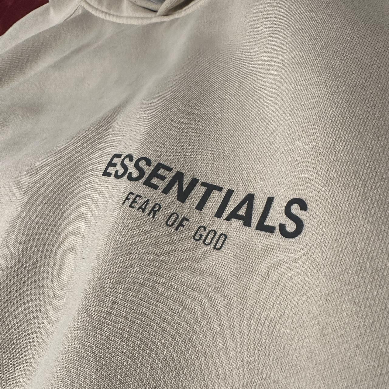 Essentials hoodie - size L - beige color -Used - Depop
