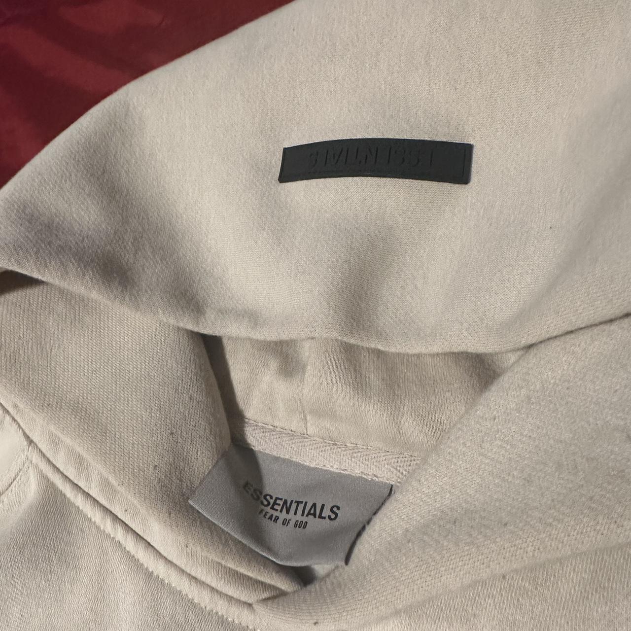 Essentials hoodie - size L - beige color -Used - Depop
