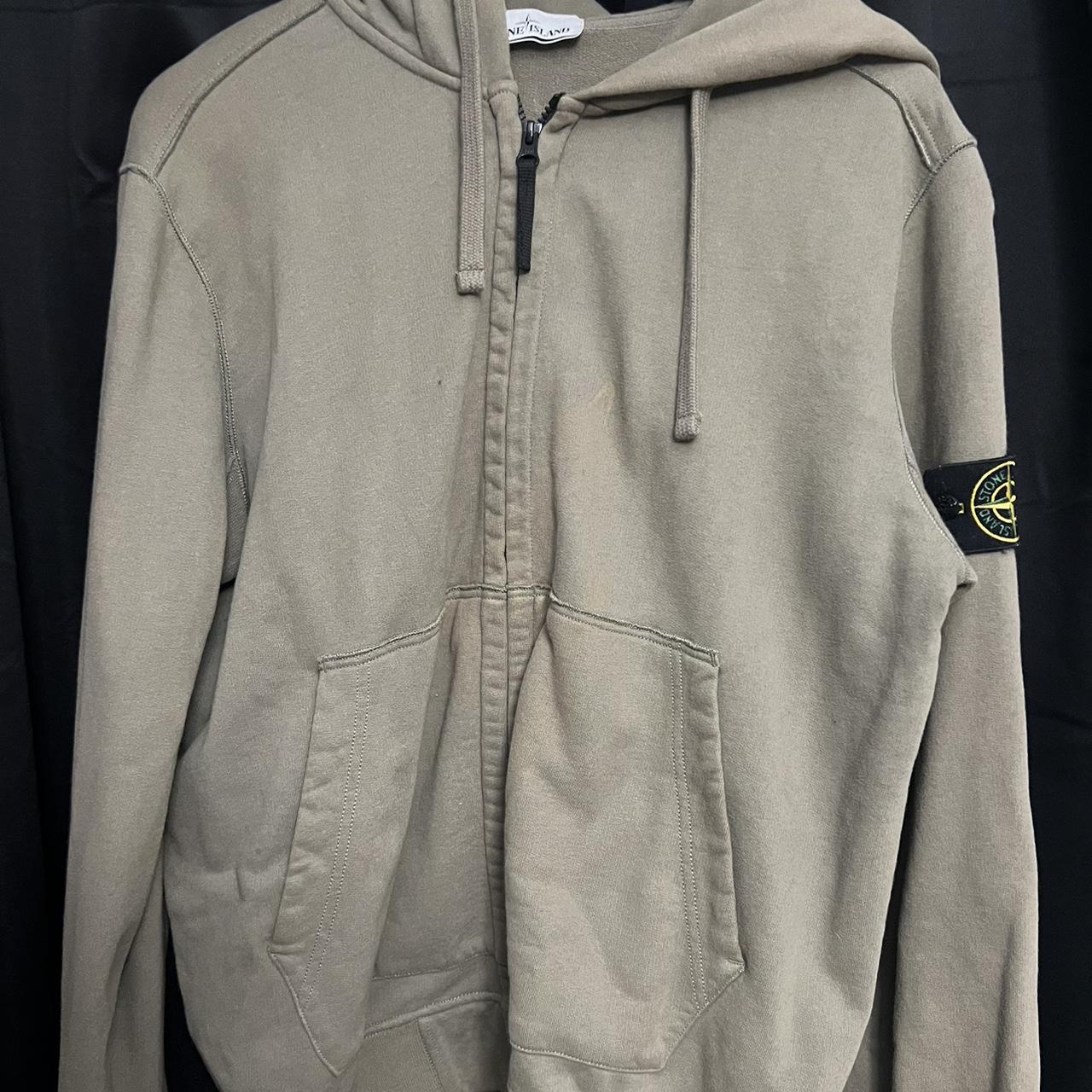 Stone island zip up It is stained in the middle - Depop