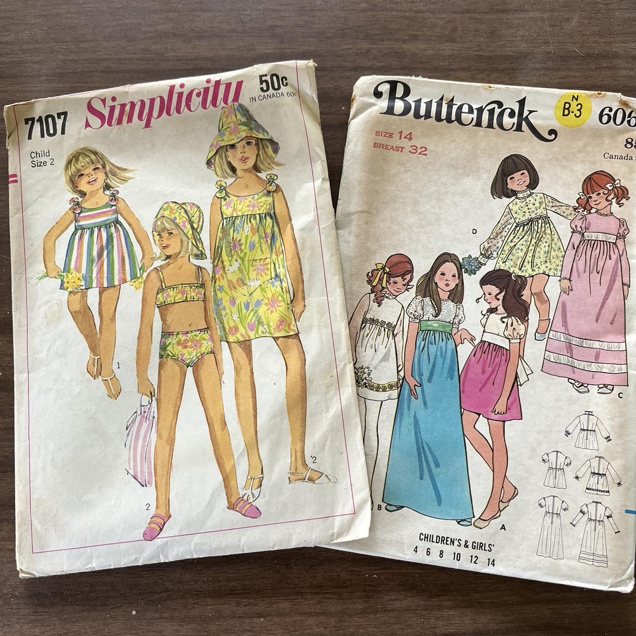 These are the cutest vintage kids patterns... - Depop