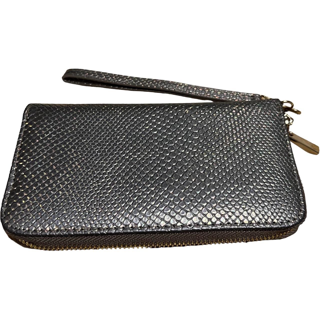 Silver Ladies Zip Around Wallet. Three credit card... - Depop