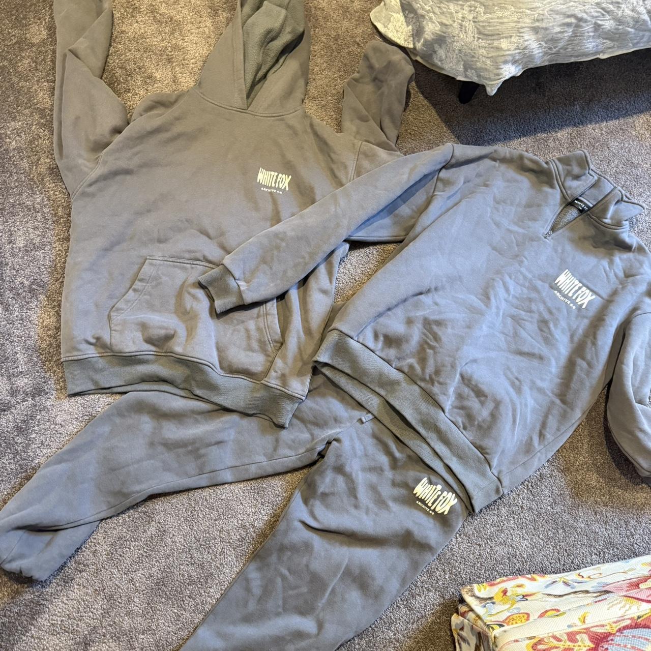 White fox tracksuit set! Perfect condition Size... | Depop