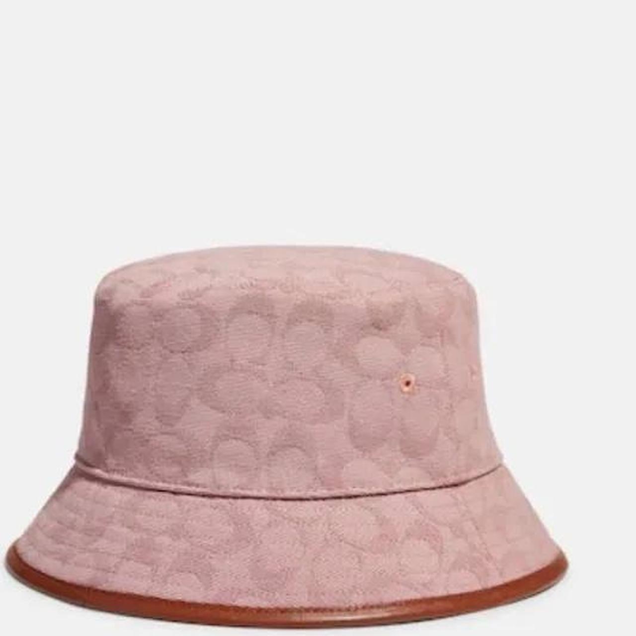 Coach Signature Jacquard Bucket Hat in Pink, Women’s - Depop