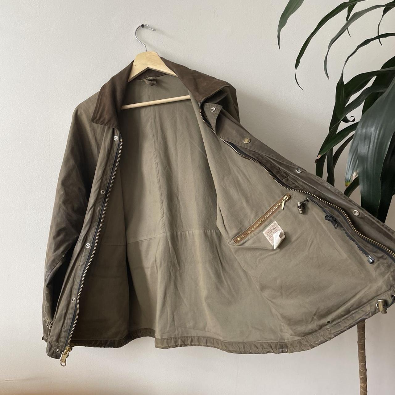 Vintage filson Tin oil Cloth waxed barn jacket The... - Depop