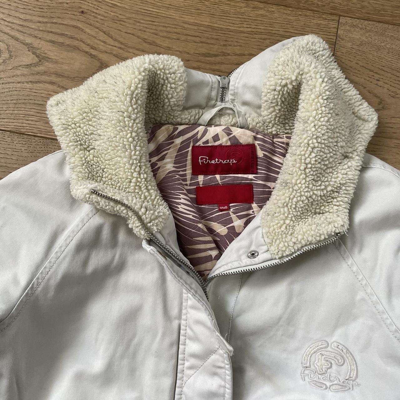 Firetrap Women's Cream and White Jacket | Depop