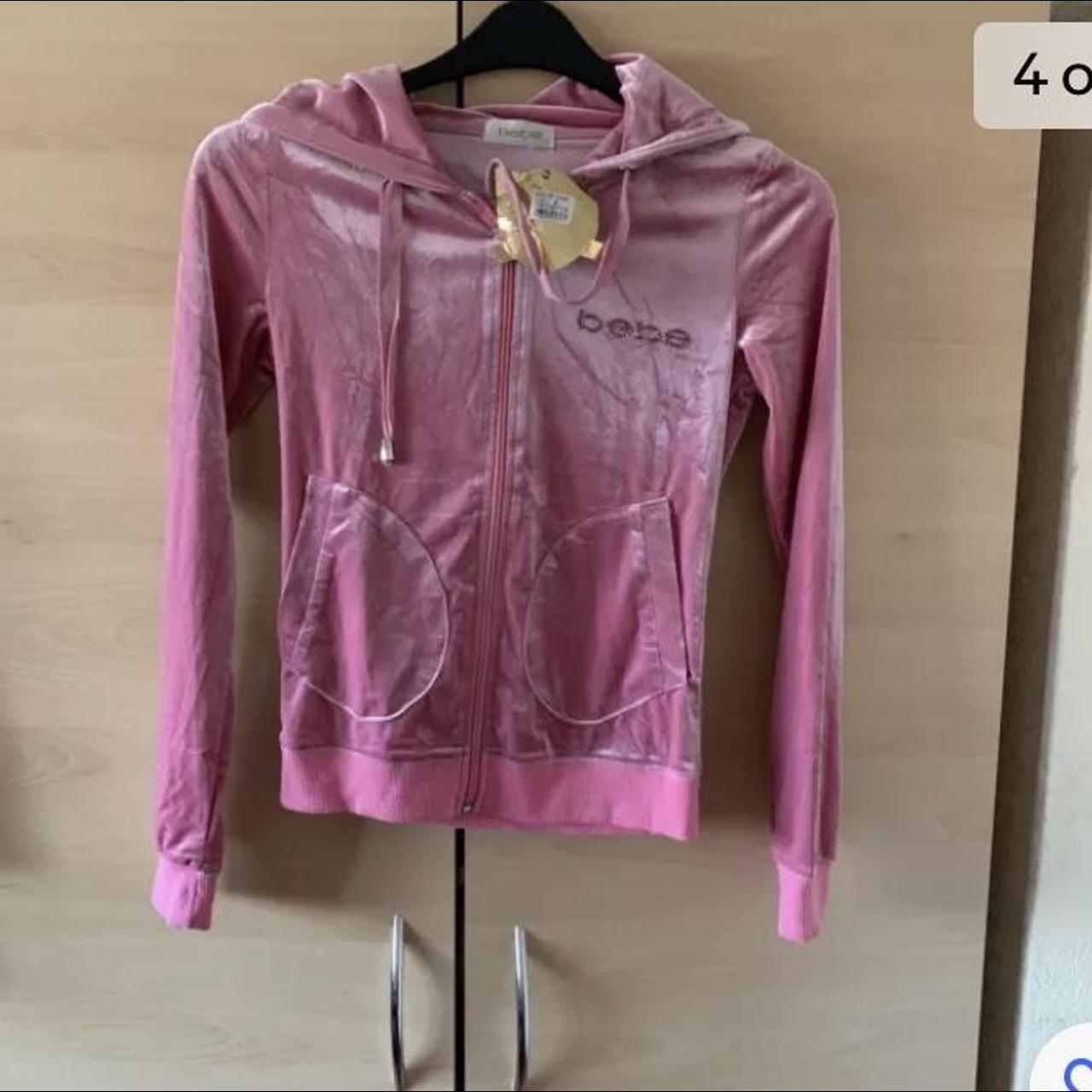 Bebe women pink velour loungewear/tracksuit size... - Depop