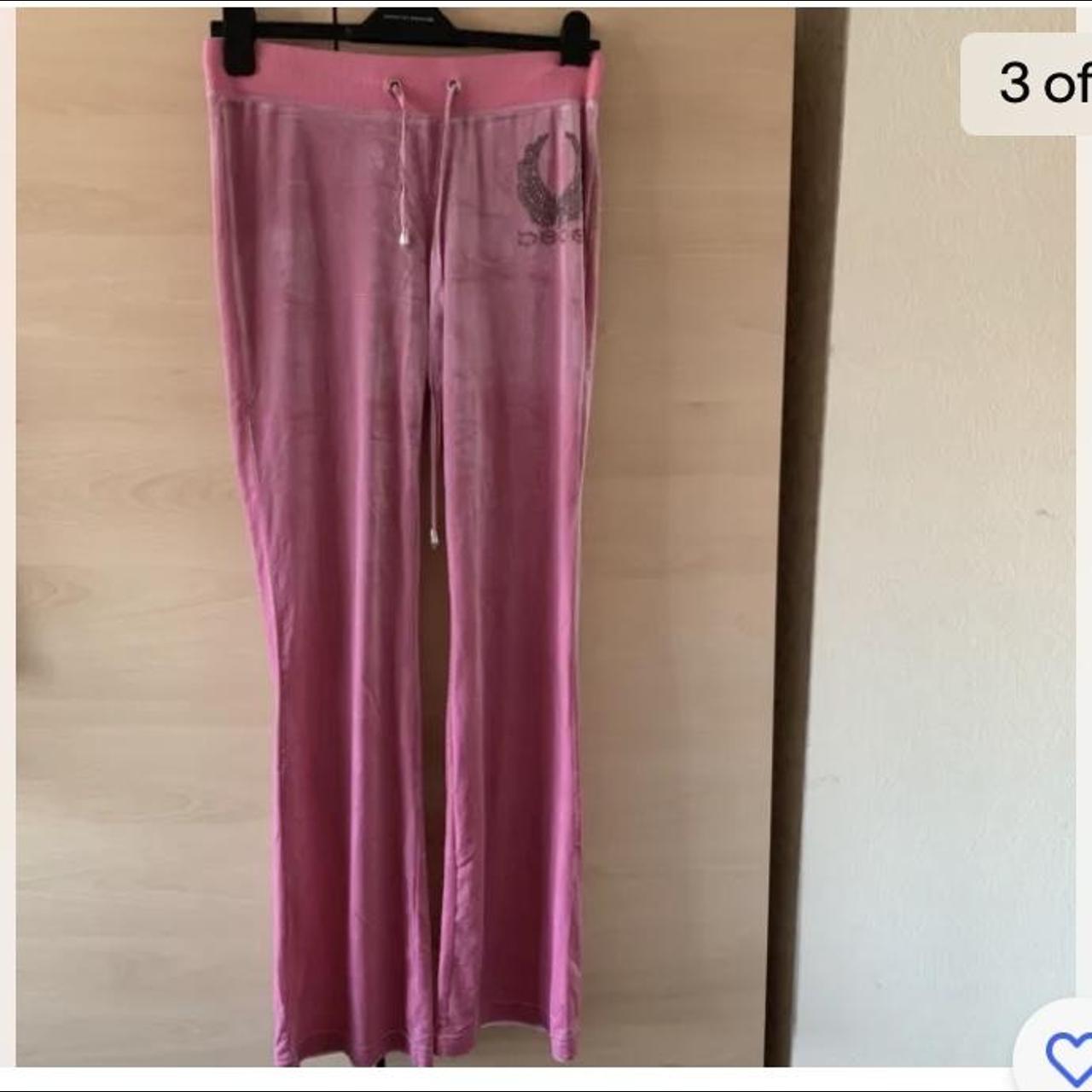 Bebe women pink velour loungewear/tracksuit size... - Depop