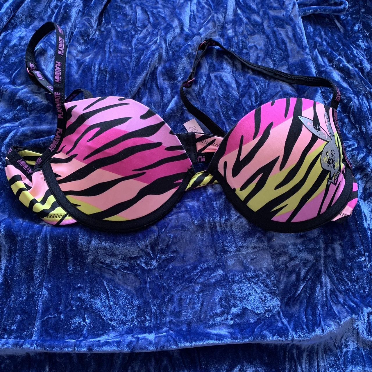 Playboy women padded underwire multi colour bra size... - Depop