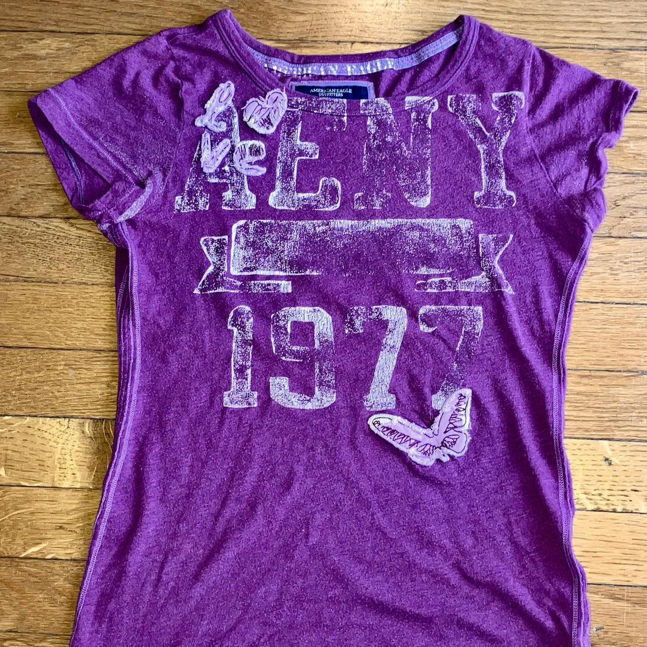 vintage american eagle baby tee! really vibrant... - Depop