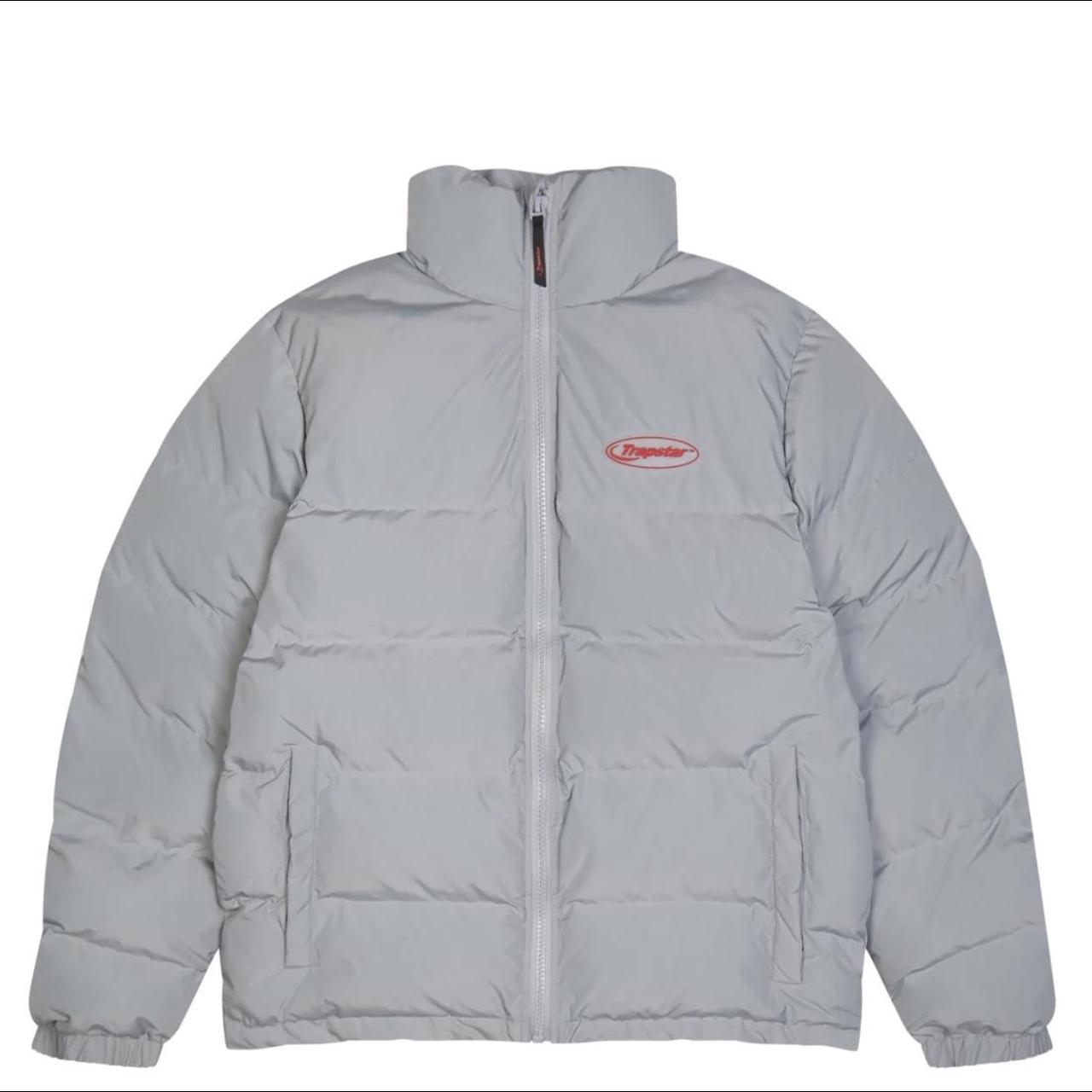 Trapstar Hyperdrive Puffer Jacket gray red #trapstar... - Depop