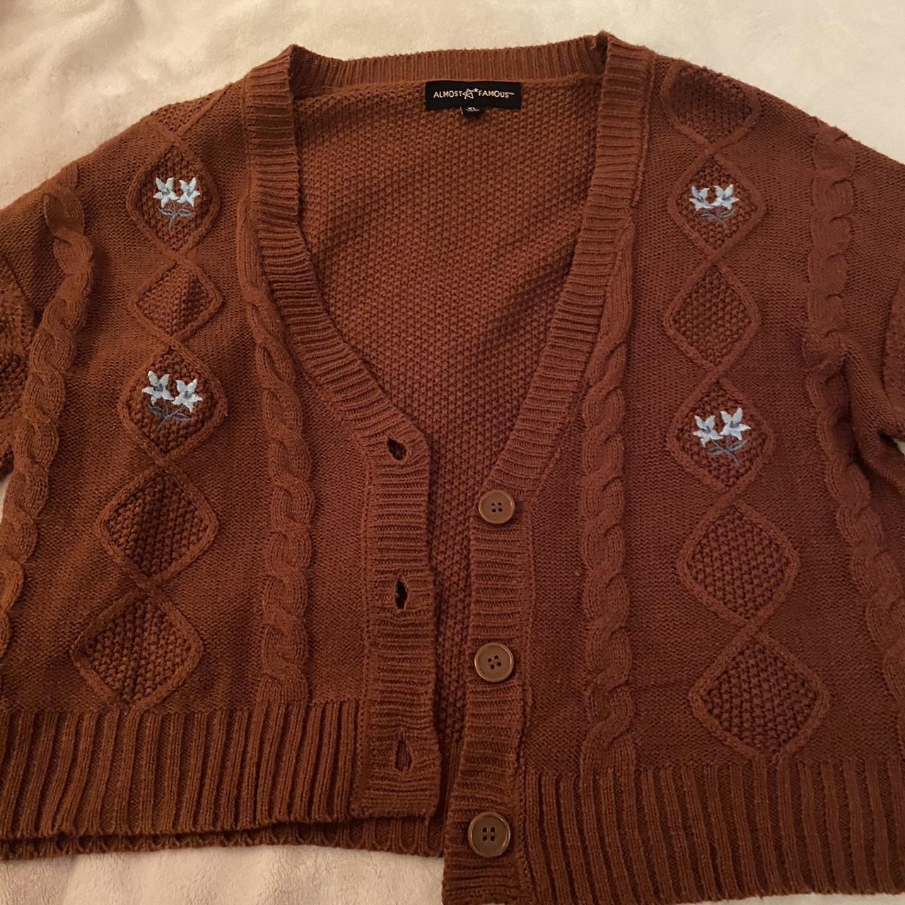 almost famous tank cami and cardigan knit set... - Depop