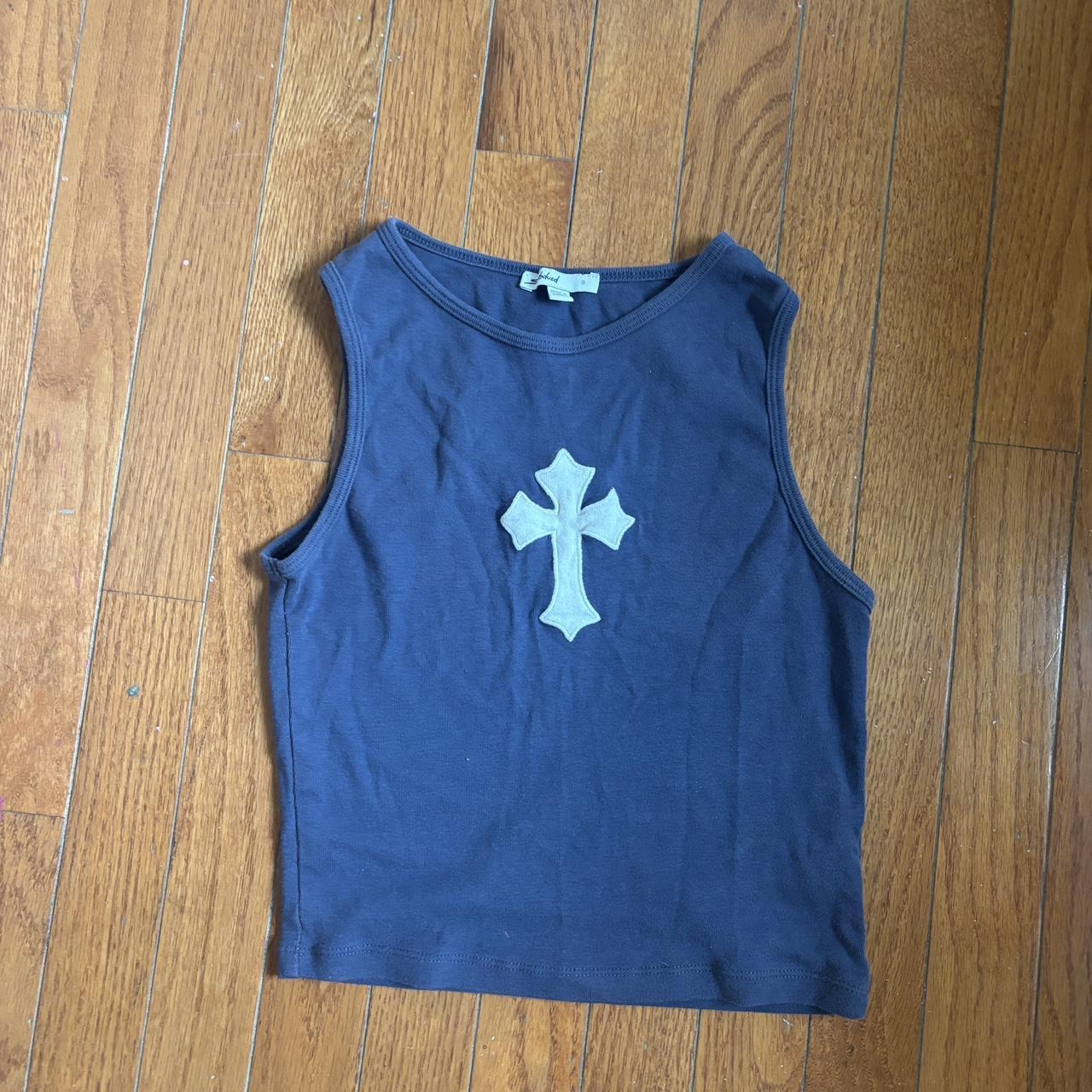 Subdued brand chrome hearts vibe tank top gorgeous... | Depop